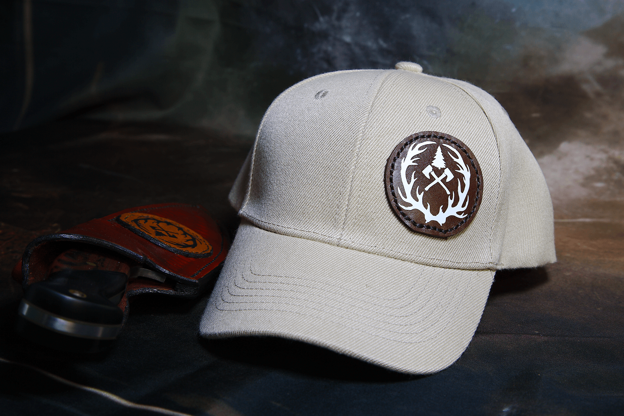 Woodsman Cap - Saxon Knives Australia - Leather Patch caps